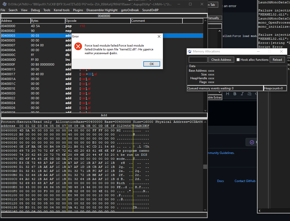 Mono Injection Error Dbvm Or Eac · Issue 2269 · Cheat Enginecheat Engine · Github 8229